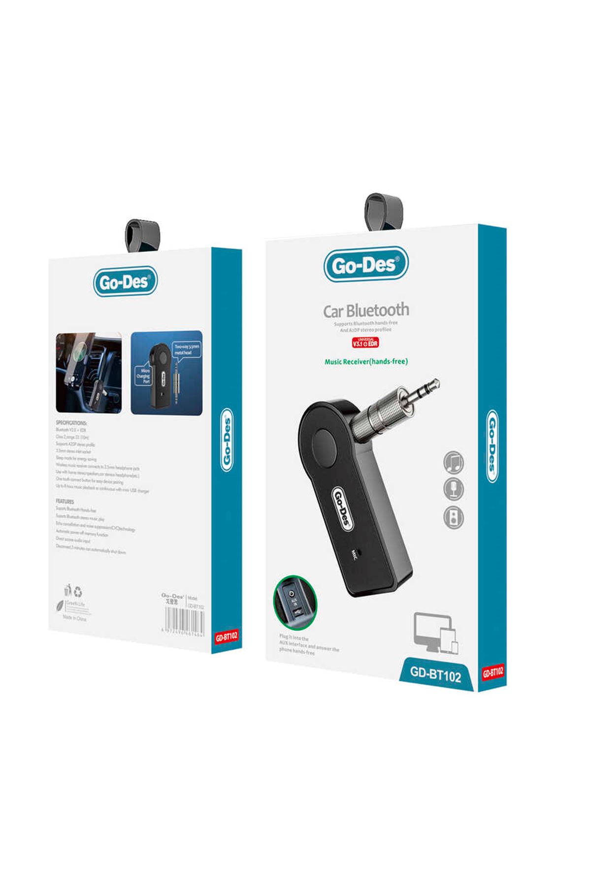 Teknometre - Go Des GD-BT102 Bluetooth Receiver Teknometre - Go Des GD-BT102 Bluetooth Receiver